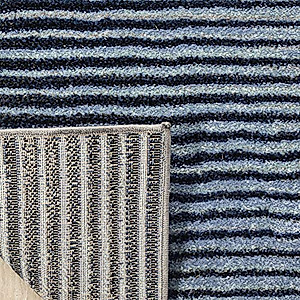 SAFAVIEH Galaxy Collection 8' x 10' Blue / Navy GAL115M Modern Non-Shedding Living Room Bedroom Dining Home Office Area Rug