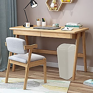 Utiao Slim Trash Cans with Swing Lid for Kitchen, Office, Bathroom, 14 L