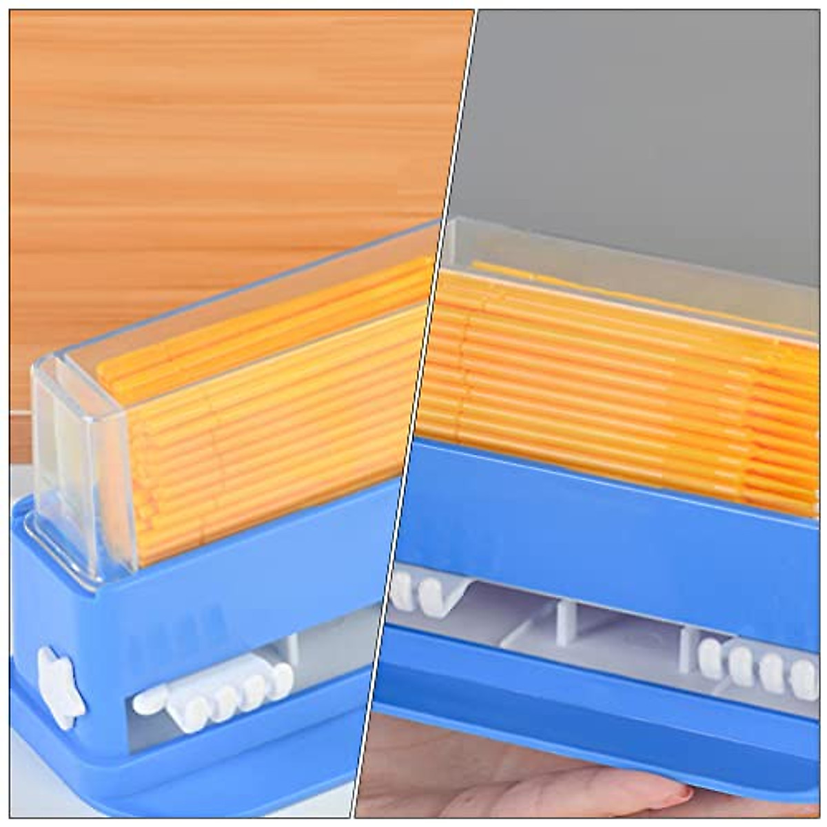 Beaupretty Cotton Swabs Holder Cotton Swab Dispenser Automatic Cotton Swab Storage Box Organizer Container Case for Salon Home