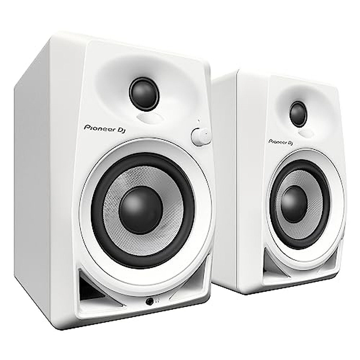 Pioneer DJ DM-40-W - 21W 4" Two-Way Active Monitor - White (Pair)
