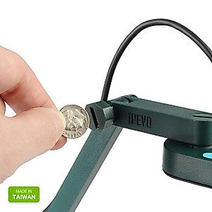 IPEVO V4K Ultra High Definition 8MP USB Document Camera — Mac OS, Windows, Chromebook Compatible for Live Demo, Web Conferencing, Distance Learning, Remote Teaching