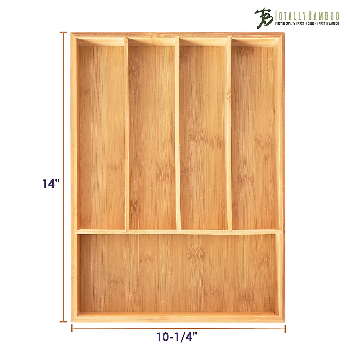 Totally Bamboo Flatware and Utensil Drawer Organizer