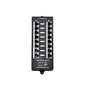PoE Texas GPOE-8A-48v60w | 8 Port Gigabit Passive PoE Injector for PoE Cameras, IP Phones and WiFi Access Points | Includes 48 Volt 60 Watt Power Supply