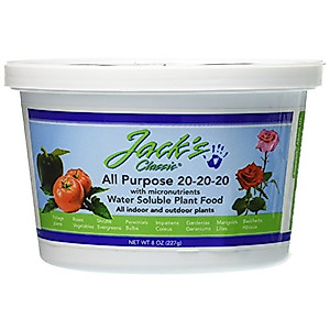 J R Peters 52008 Jacks Classic 20-20-20 All Purpose Fertilizer, 8-Ounce