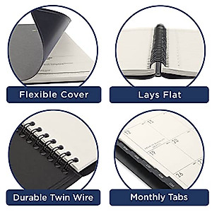 AT-A-GLANCE 2023 Monthly Planner, 9" x 11", Large, Recycled, Monthly Tabs, Black (70260G05)