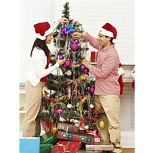 ALIMITOPIA 24pcs Christmas Ball Baubles 1.2 inches Shatterproof Plastic Hanging Balls Pendant for Xmas Tree Decoration (Tiny Size;Lime Green)