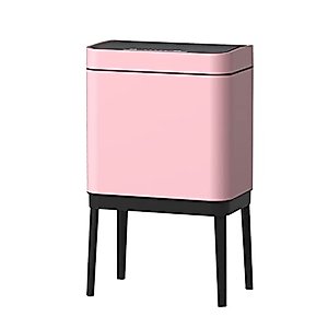 UXZDX Large Smart Kitchen Trash Can Bathroom Automatic Garbage Bags Bedroom Trash Can Stainless Steel