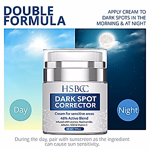 Dark Spot Remover for Face and Body, Dark Spot Corrector for Face, Sun Spots Melasma Cream and Freckle Remover- Formulated with Arbutin, Niacinamide & Vitamin E