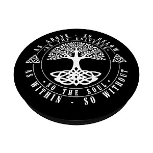 Celtic Tree Of Life Shirt As Above So Below Spiritual Yoga PopSockets Swappable PopGrip
