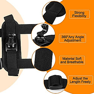 Taisioner Gopro Accessoies Chest Backpack Shoulder Body Wrist Head Strap Mount Photographic stabilization Durable Suitable for Gopro Hero 5/6/7/8/9/10/11 Osmo Action Insta360 Camera and Phone