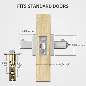 Olove Hardware 6 Pcs Entry Door Handle Lever Door Handle with Lock and Key, Heavy Duty Front Door Handle Set Satin Nickel Finish, Not Keyed Alike, Interior Lever Door Handle for Bedrooms