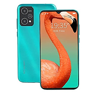 Yoidesu 10Pro 5G Unlocked Smartphone, Green 6in HD Screen 4GB RAM 32GB ROM Mobile Phone, Front 8MP Rear 16MP, 6000mAh Battery, Face Recognition, Dual SIM Cell Phone for Android 11 (US Plug)