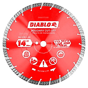 Diablo by Freud DMADST1400 14 in. Diamond Segmented Turbo Cut-Off Discs for Masonry
