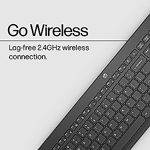 HP 230 Wireless Keyboard - Wireless Connection - Low-Profile, Quiet Design - Windows & Mac OS - Laptop, PC Compatible - Shortcut Keys & Number Pad - Long Battery Life (‎3L1E7AA#ABA),Black