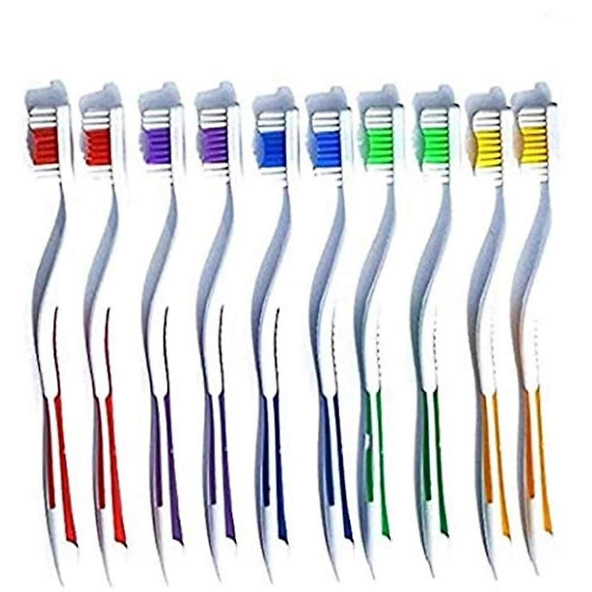 HomeNite 100 Pack Classic Standard Toothbrushes Medium Soft Toothbrush, Individually Packaged Disposable Travel Toothbrush Set for Adults or Kids