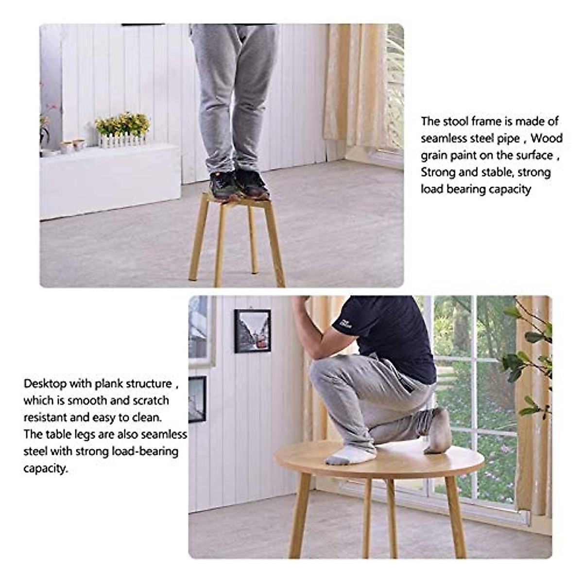 IWQHQXR Office Conference Table, Minimalist Table and Chair Set Home Modern Design Kitchen Round Dining Table Metal Legs Nordic Minimalist Cafe Display (Color : Black) (Color : White+Green)