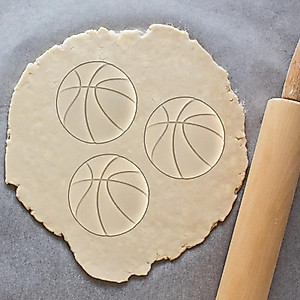 Moose Goods Basketball Cookie Cutter Set of 5 - Sports Cookie Cutters Shapes & Stamp, Basketball Jersey Cookie Cutter for DIY Baking Supplies - Basketball Shirt Cookie Cutter & Sneaker Cookie Cutter