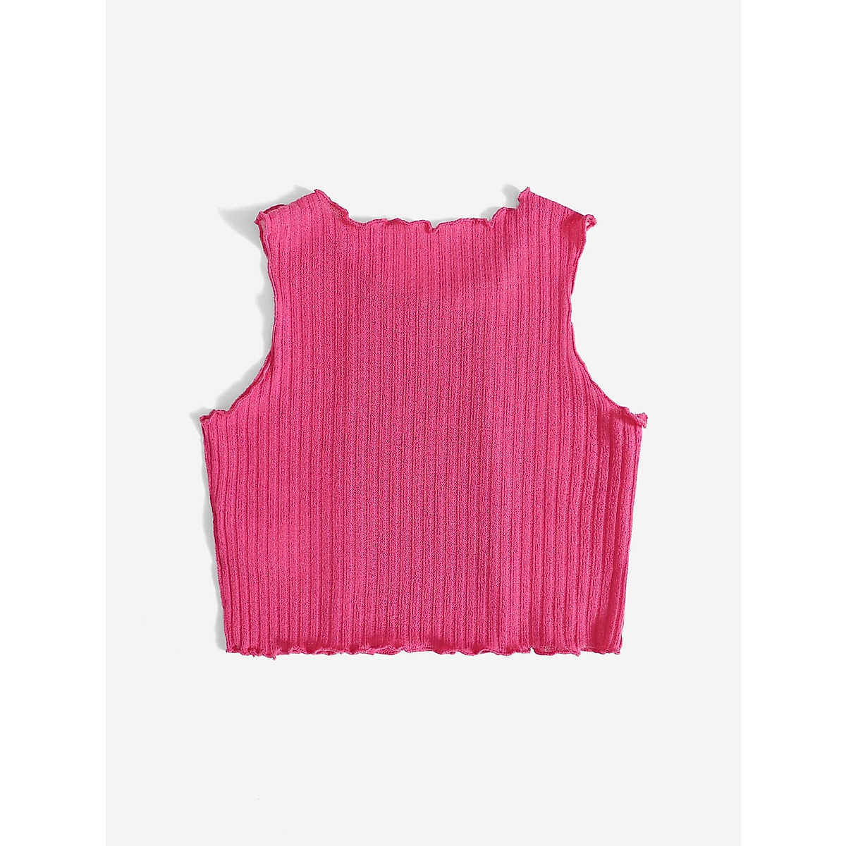 SOLY HUX Girls Colorblock & Floral Print Ribbed Knit Tank Top Cute Clothes Fashion 2023 White and Pink 9Y