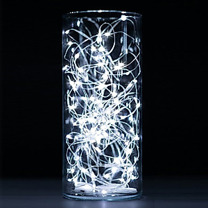 6 Pack Fairy Lights Battery Operated Waterproof Fairy String Lights Firefly Lights LED Starry String Lights 7ft 20 LEDs Silvery Copper Wire for Wedding Party Bedroom Patio Christmas Decor Cool White