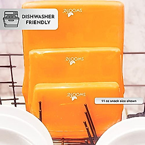 SWOOFE Reusable Silicone Food Bag | Snack Size 11 Oz (Coral) | Eco-Friendly | Plastic Free Storage Snacks Bag | Great for Cooking, Sous Vide, or Freezer use | Leakproof, Dishwasher-Safe.