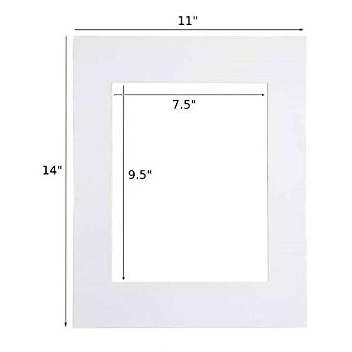 A Plus Max White 11x14 Mat Board For Picture Framing Pack of 20