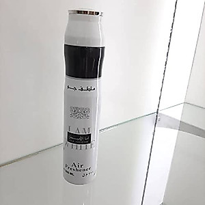 Ana Abiyedh Air Freshener - 300 ML (10.1 oz) | Aromatic Essential Oil Spray | Notes of Geranium, Saffron, White Musk, & Vanilla to Beautify the Home | Long-Lasting Room Fragrance | by Lattafa