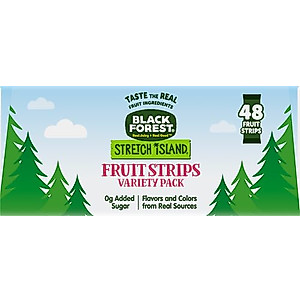 Stretch Island Black Forest Fruit Strips, Variety Pack, Cherry, Apple, Raspberry, Grape, Strawberry, Apricot, 0.5ounce Strips (Pack of 48)
