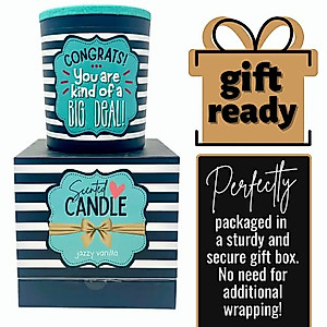 Congratulations Candle Gifts - Scented Candles for Women - Relaxing Candle Gift - Friendship Candle, Coworker, Best Friend, Promotion, Graduation Gift - Stress Relief Candle for Her