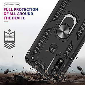 LeYi for Moto G-Play-2023-Case: Moto G Pure Case/G Power 2022 Case with 2 Pcs Screen Protector, Military-Grade Phone Case with Magnetic Stand for Motorola G Pure/G Play 2023/G Power 2022, Black