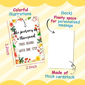 Fantasyon 72 PCS Motivational Cards Positive Affirmations Cards for Women Inspirational Cards Appreciation Cards for Employees Encouragement Mini Note Cards Lunch Box Notes for Kids