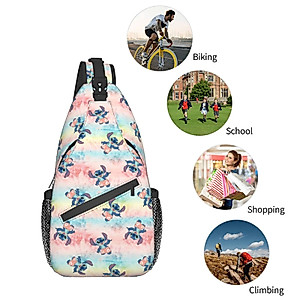 Sling Bag, Cartoon Crossbody Sling Backpack Travel Hiking Chest Bag Daypack for Purses Shoulder Bag Women Men's