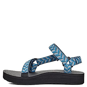 Teva Women's Midform Universal Sandal, Retro Geometric Blue, 8