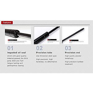 2Pcs Rear Back liftgate tailgate Hatch trunk Struts Lift Supports Shock Gas Spring Prop Rod Compatible With FORD 79-93 MUSTANG / 76-77 ASPEN / 84-90 BRONCO II (Note:w/Spoiler)