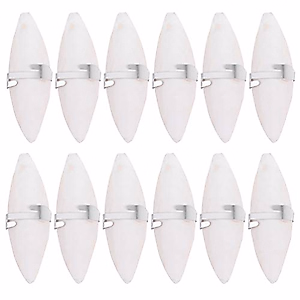 Balacoo 12pcs Bird Cuttlebone for Parakeets Natural Cuddle Bone with Metal Holder Chewing Cuttlefish Bone for Sharp Beaks Natural Birds Calcium Suitable for Parrot Cockatiels White