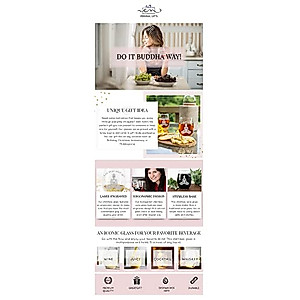 C & M Personal Gifts Buddha Engraved Stemless Wine Glass (Pack of 1) –Yoga Wine Glass, Let that Sh** Go Funny Glass, 17 Oz Glass Gift for Him or Her, Made in USA