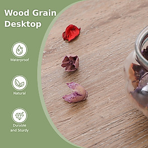 PHI VILLA 37" Patio Dining Table Square Backyard Bistro Table Outdoor Furniture Garden Table, Imitation of Wooden Surface Top, 1.57” Umbrella Hole(Dark-Brown)