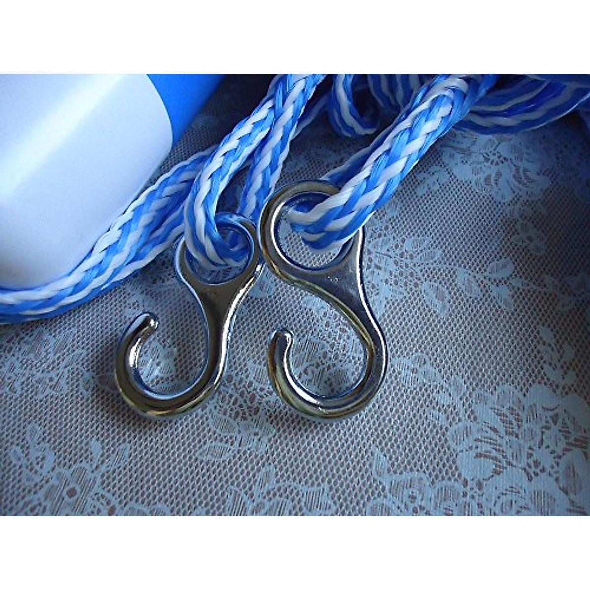 ATIE 18' Swimming Pool Safety Divider Rope and Float Line with 2 Pre-Assembled Stainless Hooks and 7 Bi-Tone Floating Buoys for Effective Visibility (18 FT)