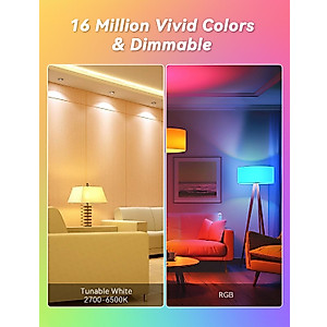 AVACUBE 4 Pack GU10 Smart Bulbs for Track Lights, 4.7 Watts PAR16 Smart LED Bulb Compatible with Alexa Google Assistant SmartThings Siri, Color Changing, Music Sync, Timer, 2700-6500K