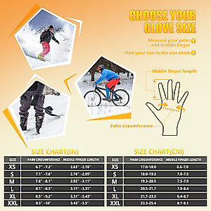 ihuan Winter Ski Snowboard Gloves Men Women - Cold Weather Gloves Touchscreen Fingers, Waterproof Snow Snowboarding Gloves…