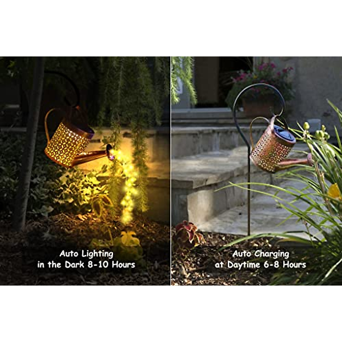Light Solar Powered Watering Can with LED Light Solar Fairy Lights with Outdoor String Lights Hanging Solar Lantern Garden Decor Outdoor Lanterns Gifts Waterproof for Garden Patio Yard Pathway Walkway
