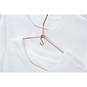 KOOBAY Clothes Hanger 72Pcs Connector Hooks Stable Hanger Rose Gold Metal Outfit Hangers Extender Clips Mini Cascading Hanger Hooks