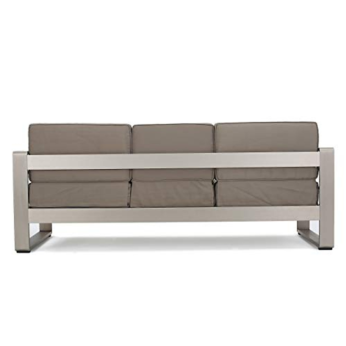 Christopher Knight Home Cape Coral Aluminum Chat Set, 5-Pcs Set, Khaki