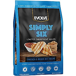 Evolve Pet Food Simply Six Chicken and Brown Rice Recipe Dog Food 4 lb. Bag