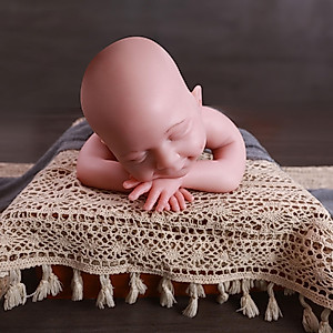 SERENDOLL 18.5 inch Realistic Full Silicone Baby Doll,Lifelike Reborn Baby Dolls, Toy, and Collectible Bald Girl (Girl)