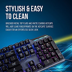 MSI Vigor GK50 Elite LL Mechanical Gaming Keyboard, Clicky Kailh Box White Switches, RGB Mystic Light,Blue