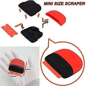 Razor Blade Scrape, Plastic Scraper Tools, Multi-Purpose Paint Scraper, Glass Cooktop Scraper, Scrapers for Remove Labels, Stickers, Decals, Caulk, Adhesive, Paint, Glue, Stove, Razor Blade Holder