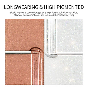 zeesea Glitter Galaxy Colored Liquid Eyeshadow, Dazzling Shimmer Eye Makeup, High Pigmented & Long Lasting (11 Fireworks)