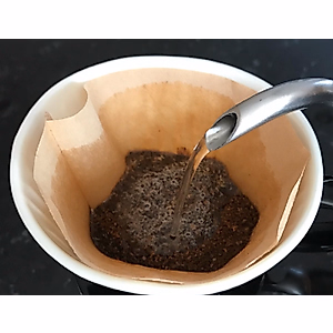 Black Lab Coffee Pour Over Single Cup Ceramic Brewer with Melitta Filters by Simply Charmed (Black Lab)