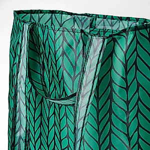 2x New SKYNKE Shopping Bag, Green/Black 17 ¾x14 ¼ Inches