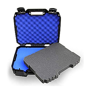 Casematix Customizable 2 Way Radio Case Fits Walkie Talkies and CB Radios Compatible with Arcshell , Baofeng , Midland , Motorola Talkabout , Retevis and Uniden and More